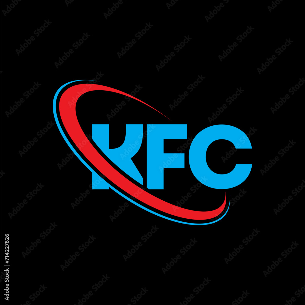 KFC logo. KFC letter. KFC letter logo design. Initials KFC logo linked ...