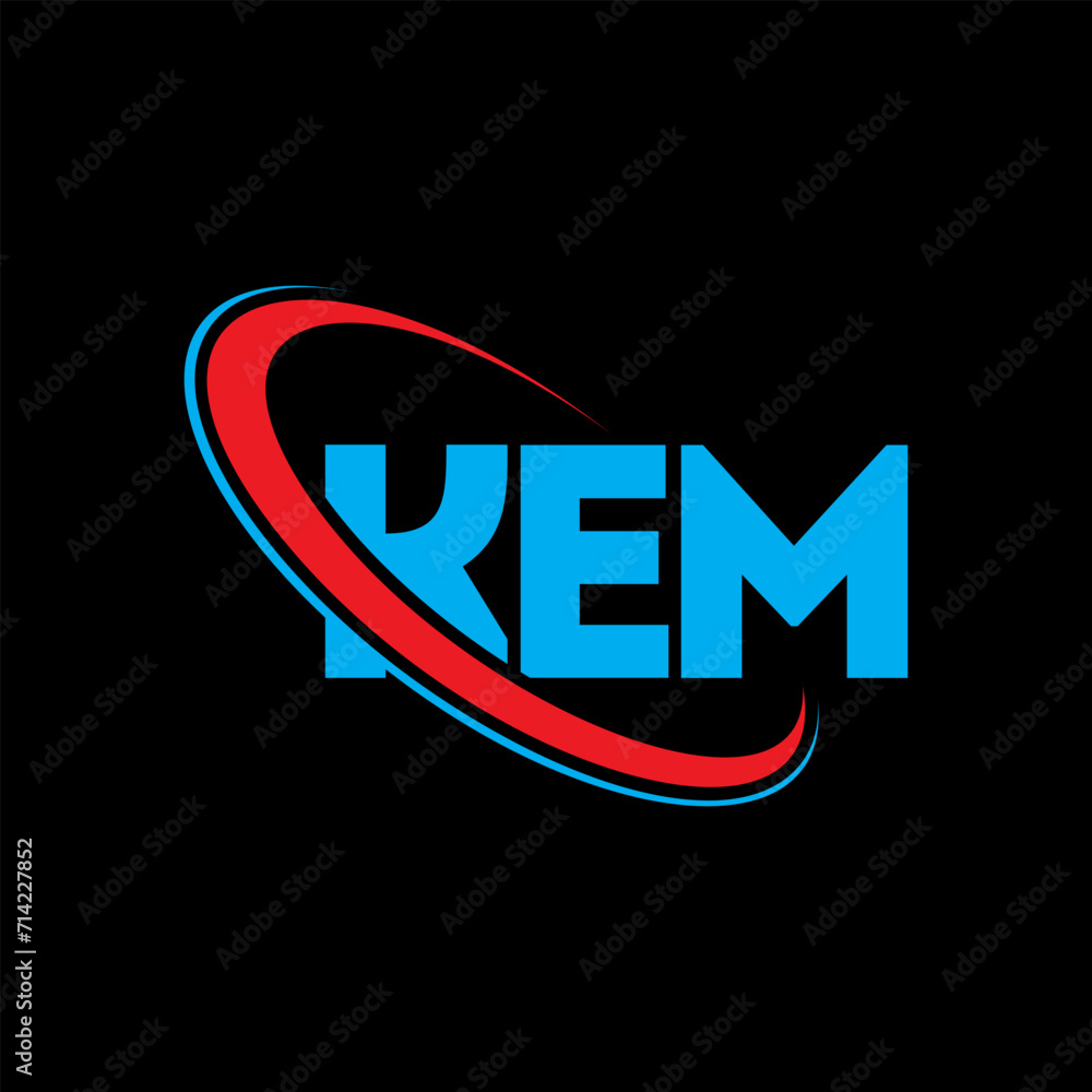KEM logo. KEM letter. KEM letter logo design. Initials KEM logo linked ...