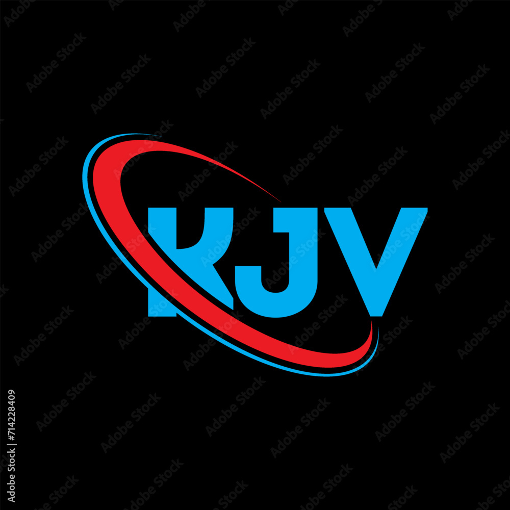 KJV logo. KJV letter. KJV letter logo design. Initials KJV logo linked ...
