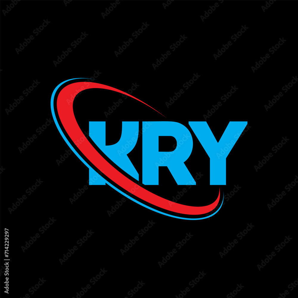 KRY logo. KRY letter. KRY letter logo design. Initials KRY logo linked ...