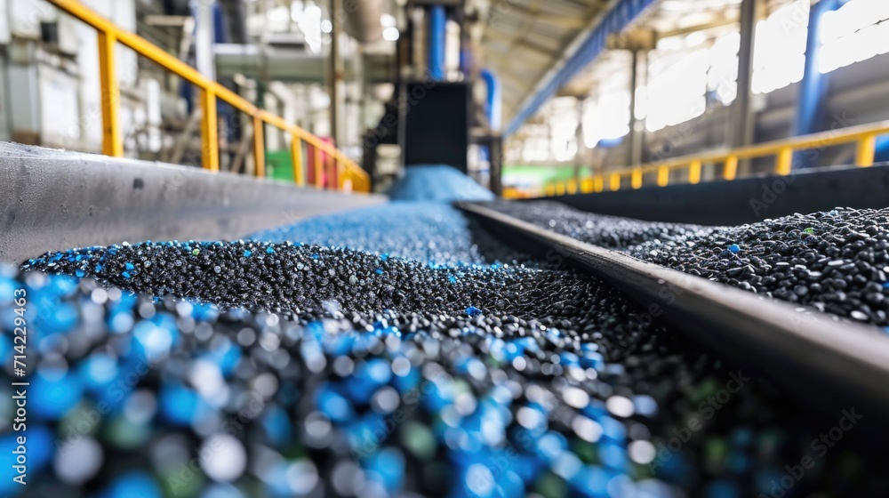 PVC granulate, recycled plastic granules, biodegradable plastic. Placer ...