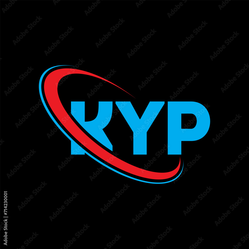KYP logo. KYP letter. KYP letter logo design. Initials KYP logo linked ...