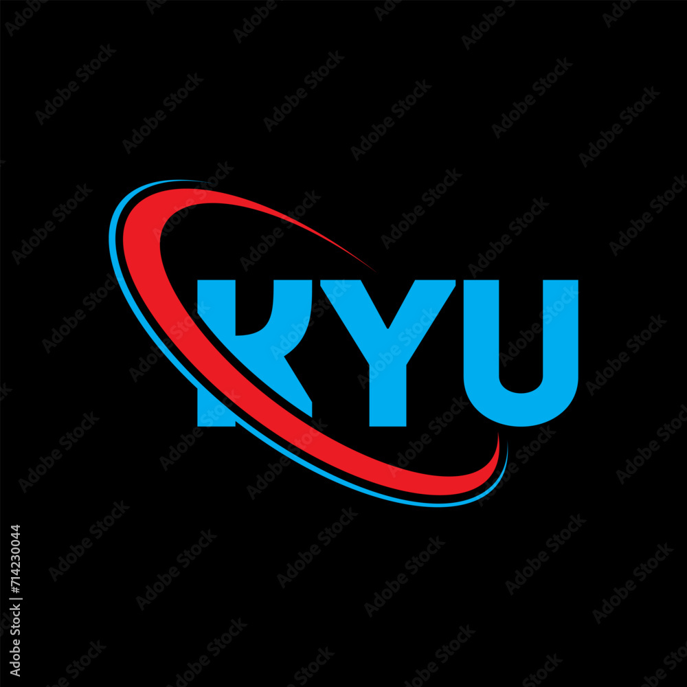 KYU logo. KYU letter. KYU letter logo design. Initials KYU logo linked ...