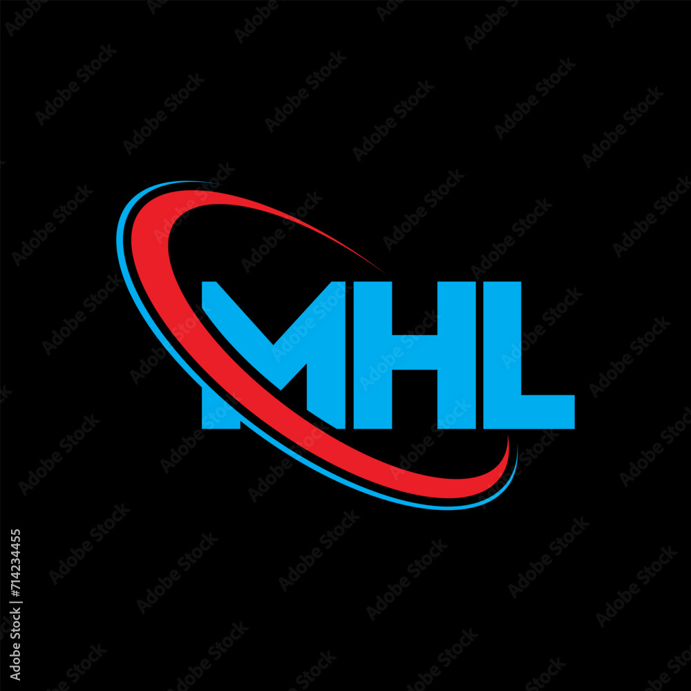 MHL logo. MHL letter. MHL letter logo design. Initials MHL logo linked ...