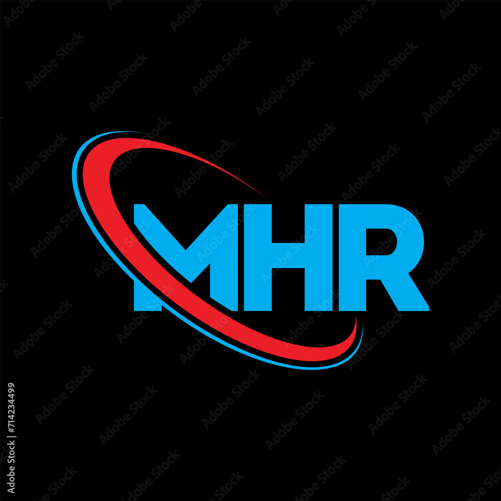 MHR logo. MHR letter. MHR letter logo design. Initials MHR logo linked ...