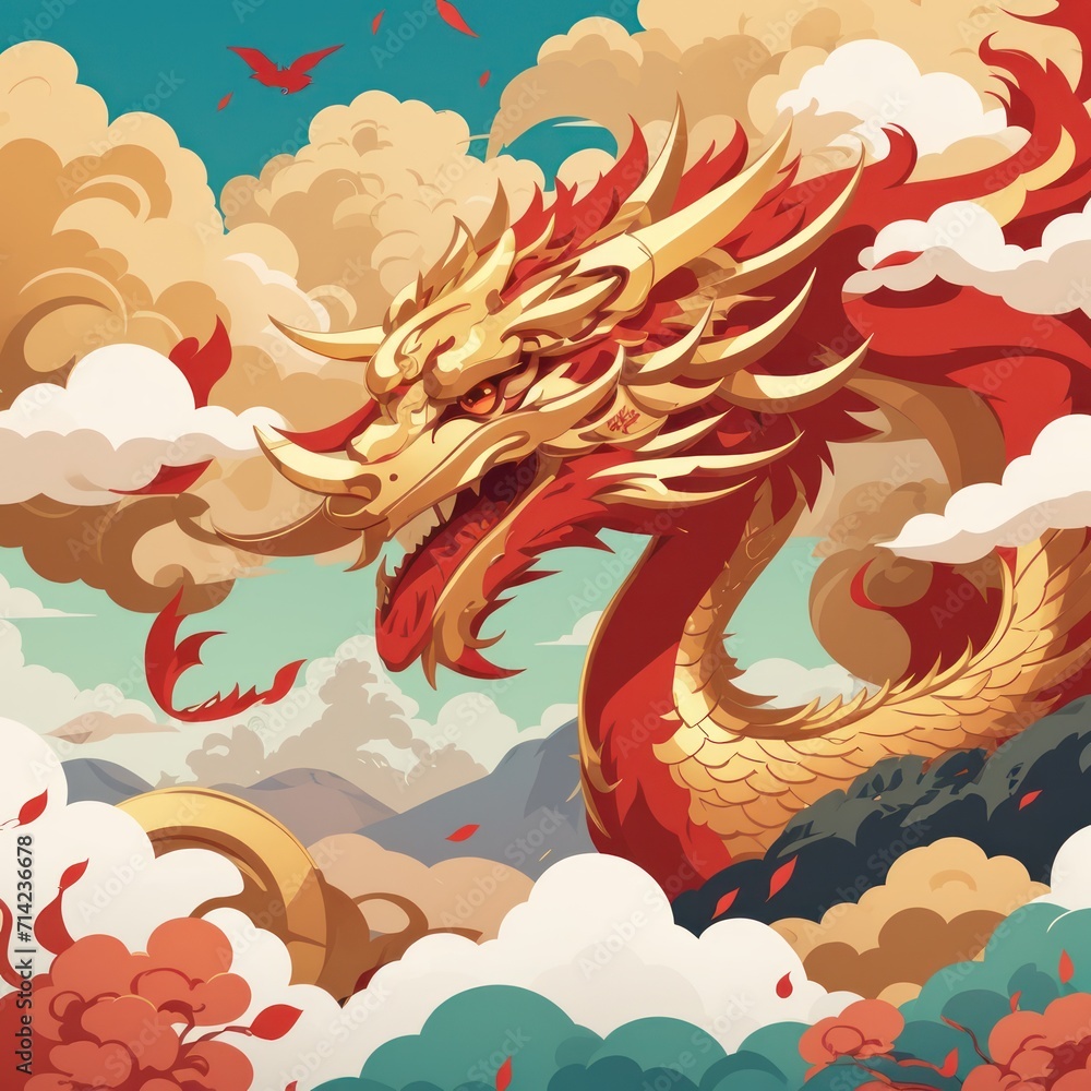chinese new year, chinese style dragon statue, iconic dragon, wallpaper ...