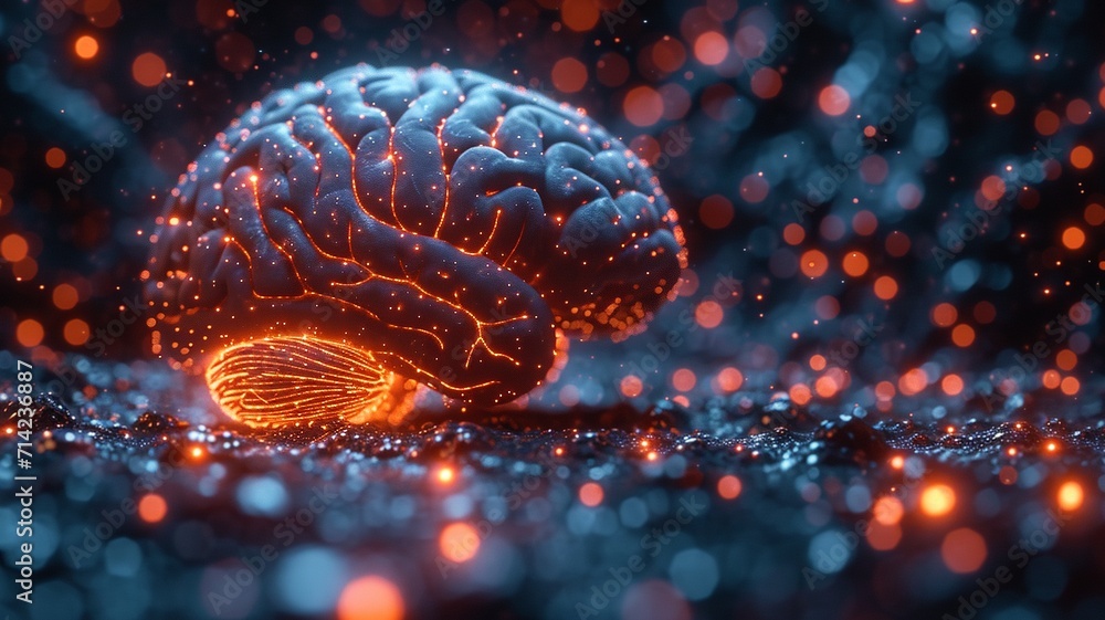 graphical representation of the neural network in the human brain ...