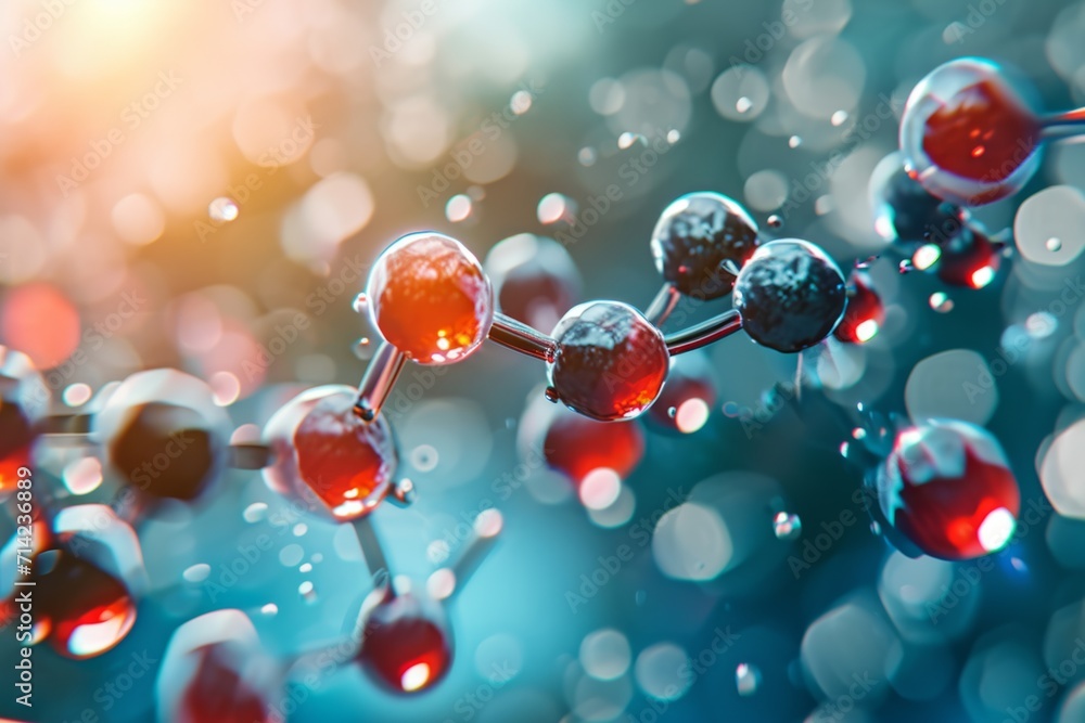 Atoms molecules magnification microscope atom particles hydrogen bonds ...