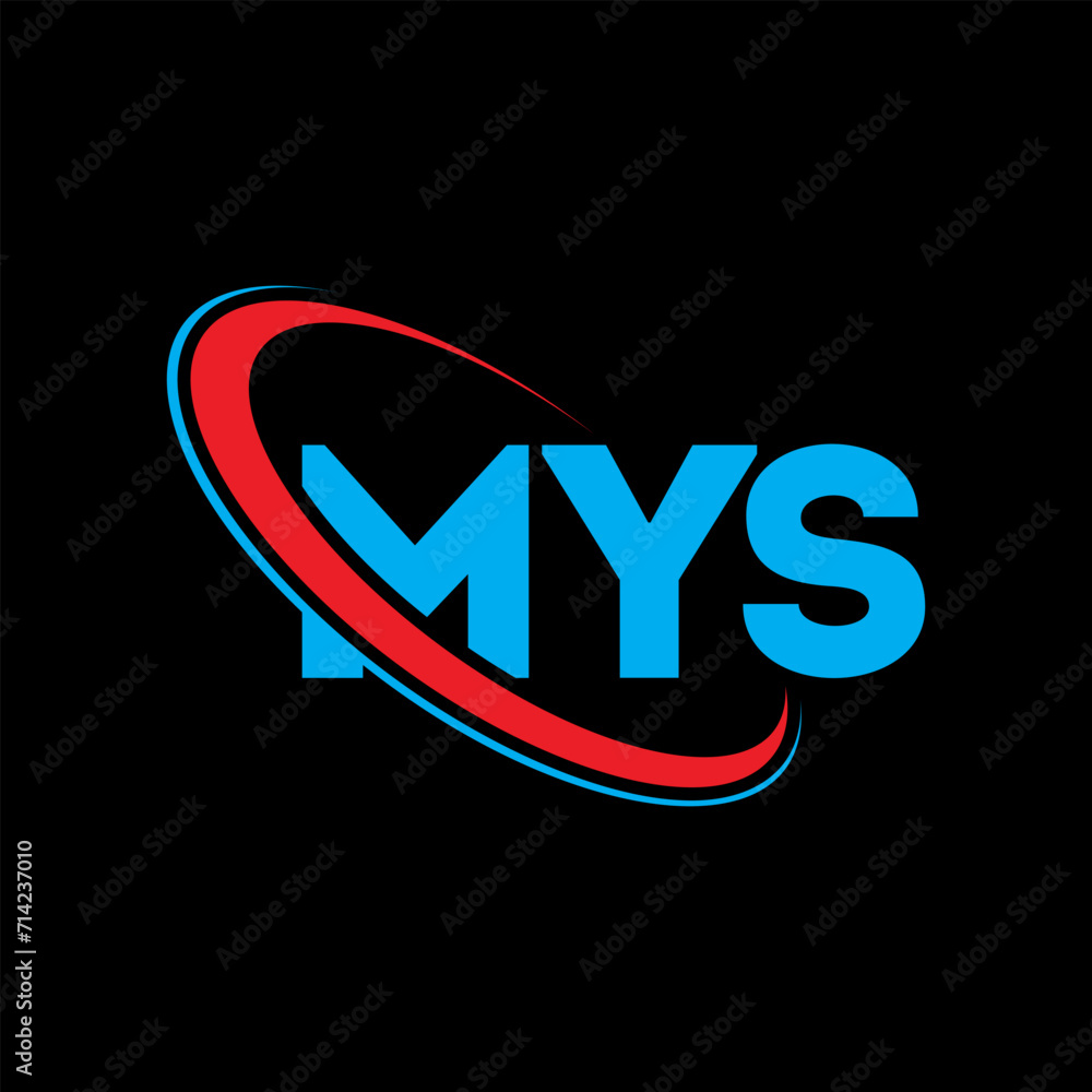 MYS logo. MYS letter. MYS letter logo design. Initials MYS logo linked ...