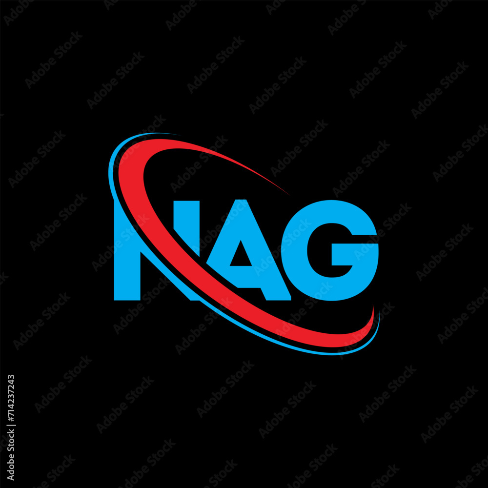 NAG logo. NAG letter. NAG letter logo design. Intitials NAG logo linked ...