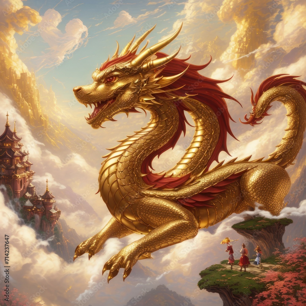 chinese new year, chinese style dragon statue, iconic dragon, wallpaper ...