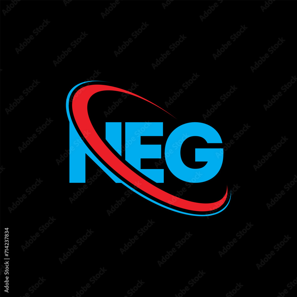 NEG logo. NEG letter. NEG letter logo design. Initials NEG logo linked ...