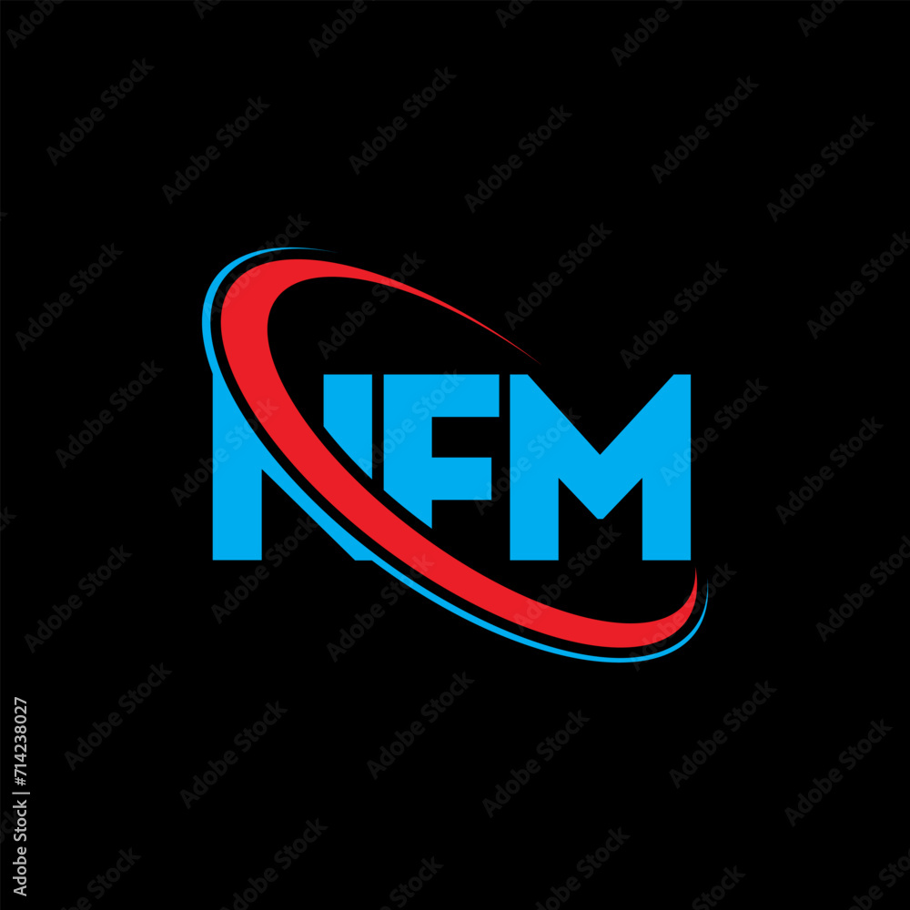 NFM logo. NFM letter. NFM letter logo design. Initials NFM logo linked ...