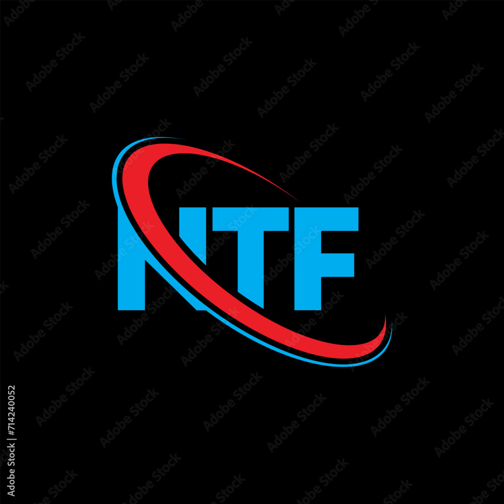 NTF logo. NTF letter. NTF letter logo design. Initials NTF logo linked ...