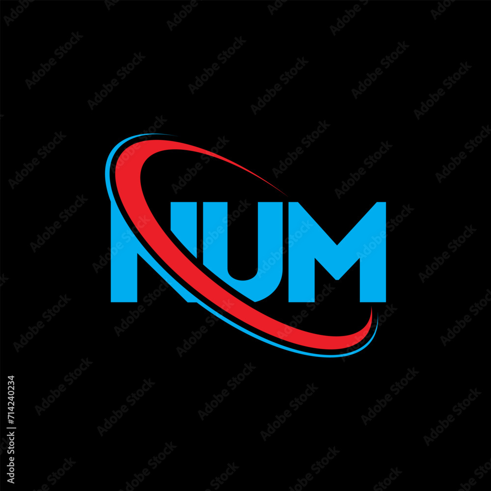 NUM logo. NUM letter. NUM letter logo design. Initials NUM logo linked with circle and uppercase ...