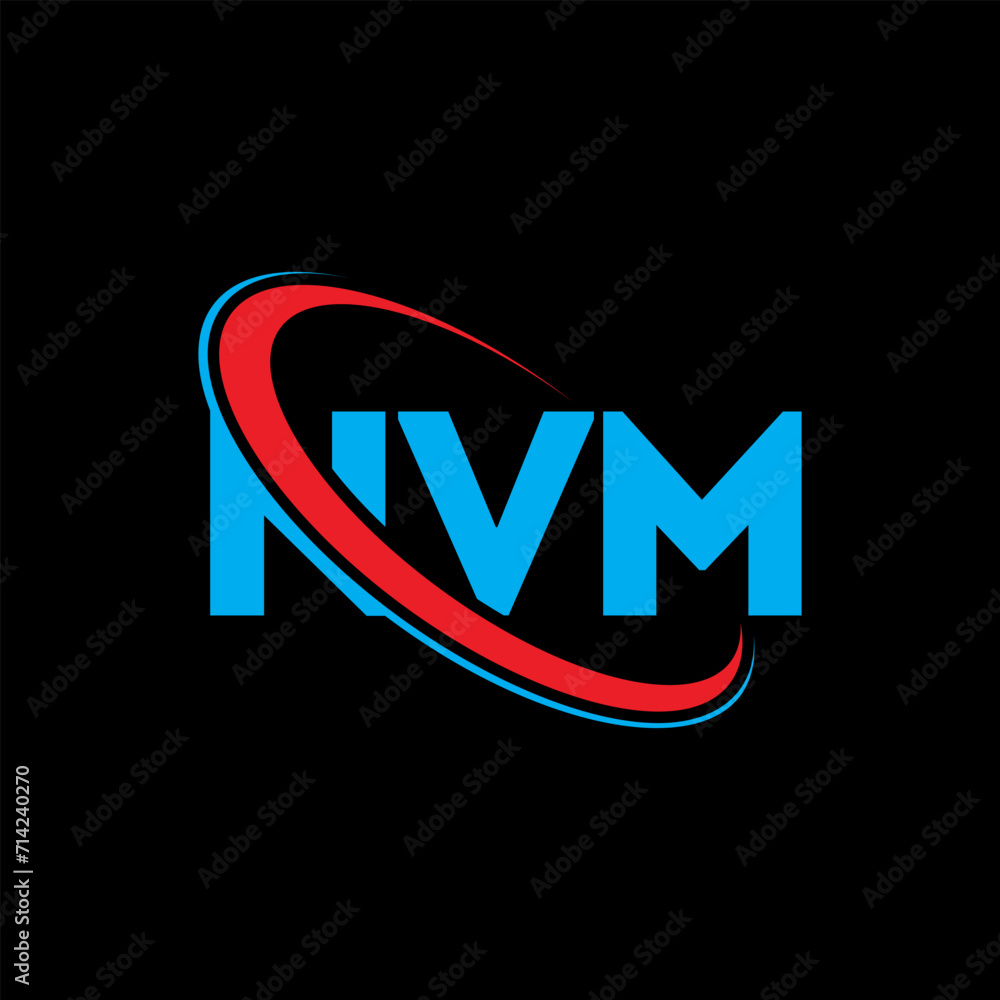 NVM logo. NVM letter. NVM letter logo design. Initials NVM logo linked ...