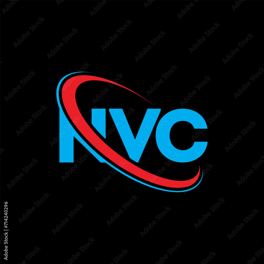 NVC logo. NVC letter. NVC letter logo design. Initials NVC logo linked ...