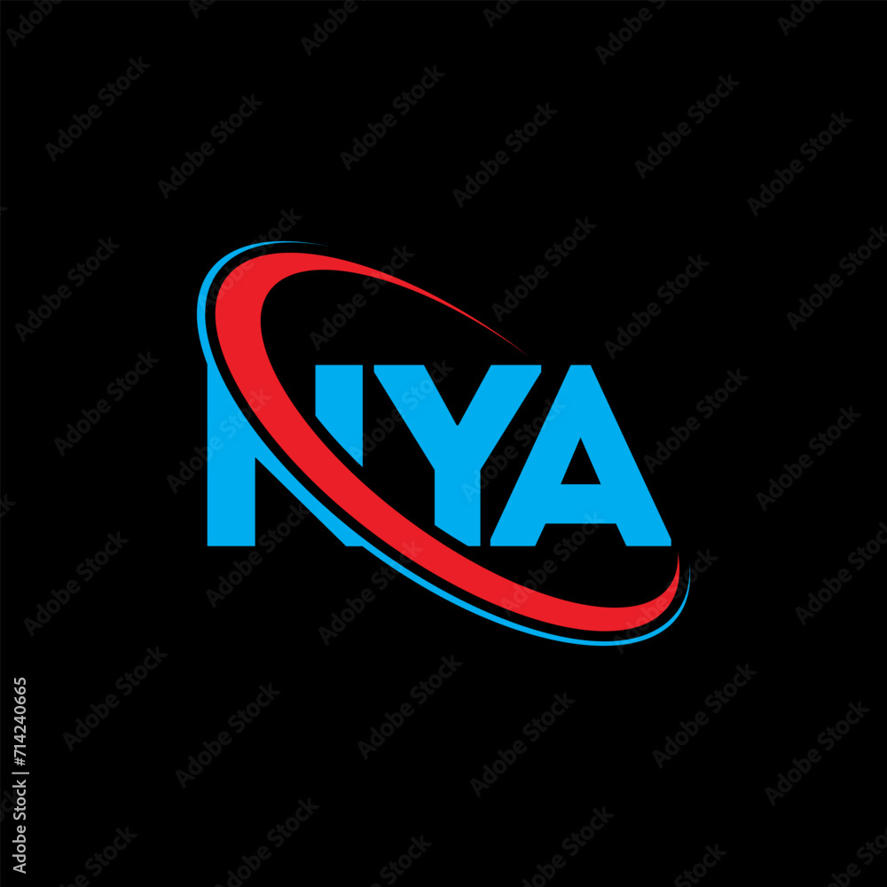 NYA logo. NYA letter. NYA letter logo design. Initials NYA logo linked ...