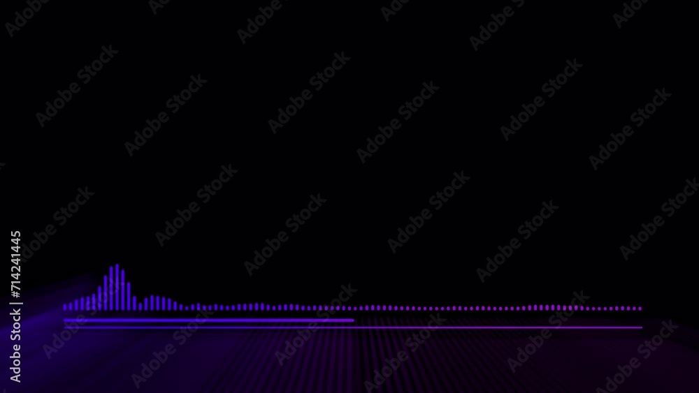 Audio spectrum isolated on alpha channel. Audio waveform with frequency ...