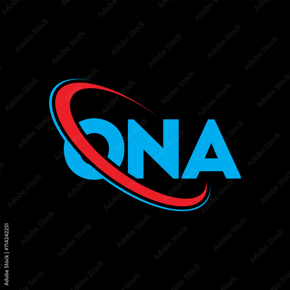 ONA logo. ONA letter. ONA letter logo design. Initials ONA logo linked ...