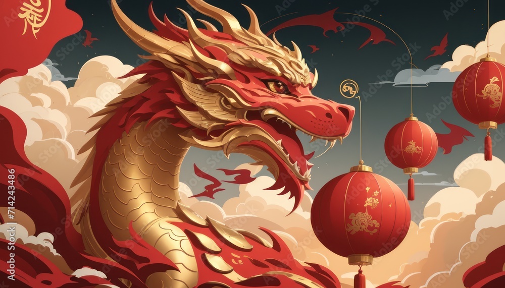 chinese new year, chinese style dragon statue, iconic dragon, wallpaper ...