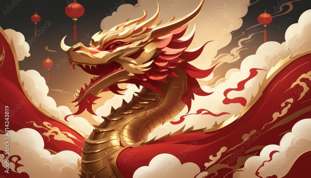 chinese new year, chinese style dragon statue, iconic dragon, wallpaper ...