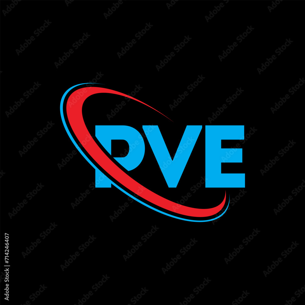 PVE logo. PVE letter. PVE letter logo design. Initials PVE logo linked ...