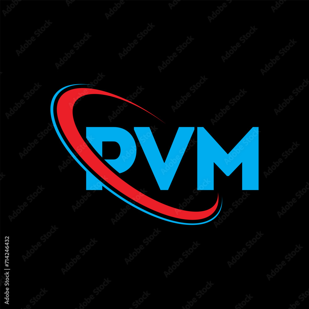PVM logo. PVM letter. PVM letter logo design. Initials PVM logo linked ...