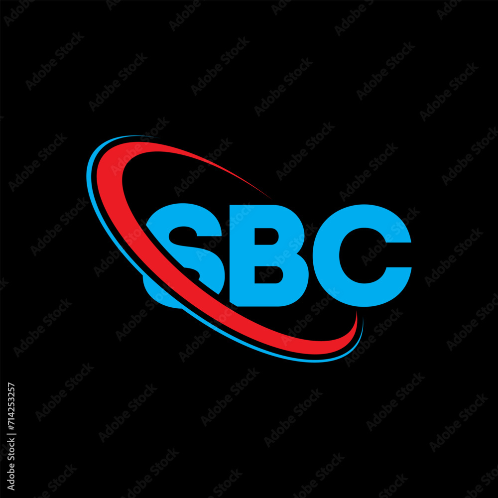 SBC logo. SBC letter. SBC letter logo design. Intitials SBC logo linked ...