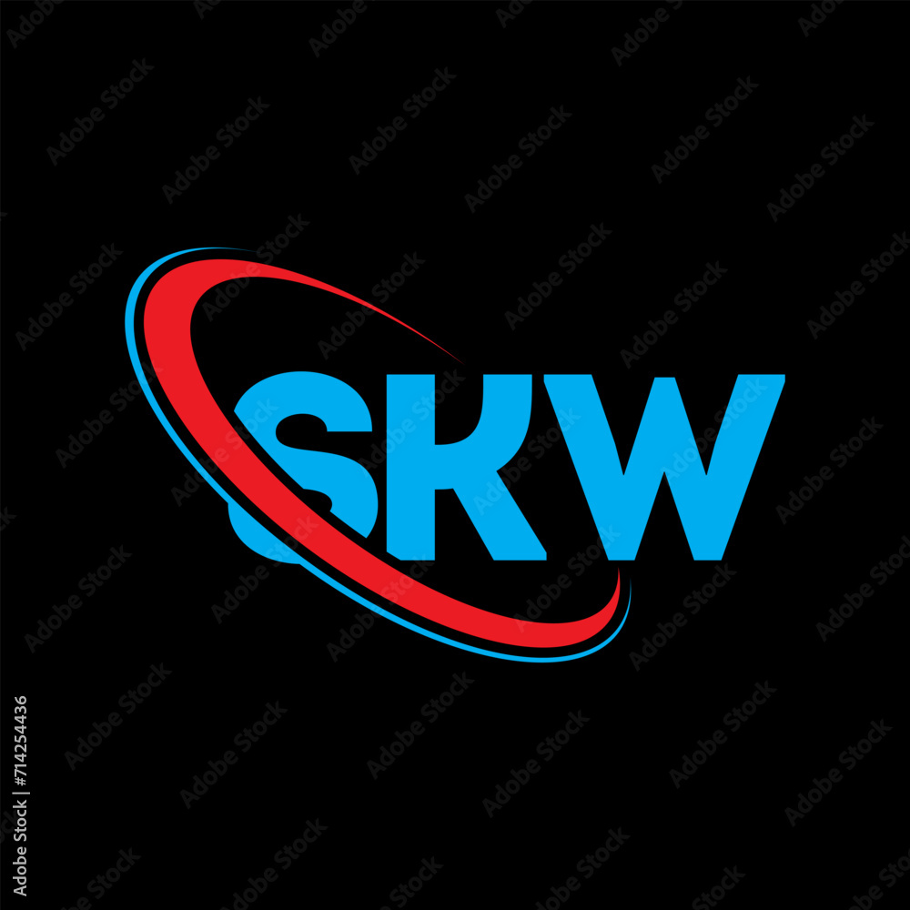 SKW logo. SKW letter. SKW letter logo design. Initials SKW logo linked ...