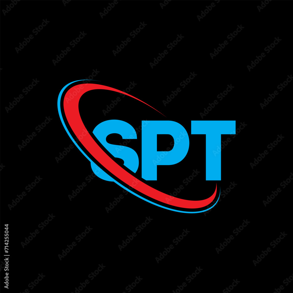 SPT logo. SPT letter. SPT letter logo design. Initials SPT logo linked ...
