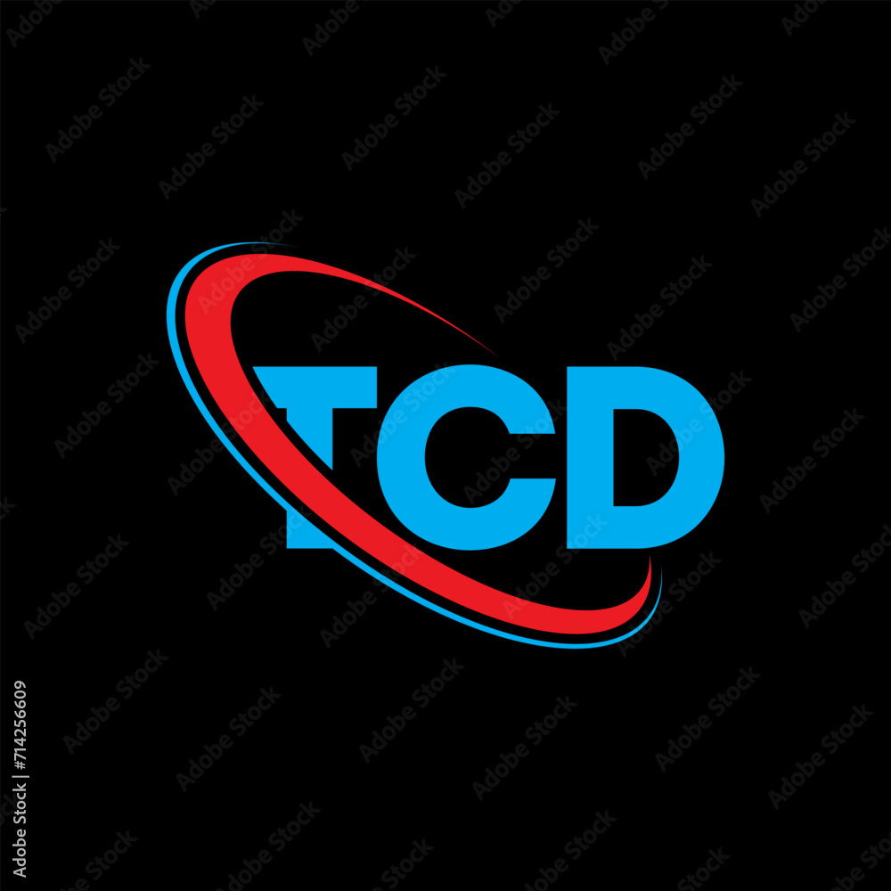 TCD logo. TCD letter. TCD letter logo design. Intitials TCD logo linked ...
