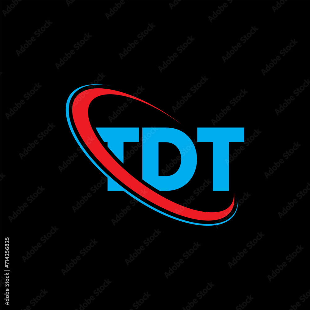 TDT logo. TDT letter. TDT letter logo design. Initials TDT logo linked ...