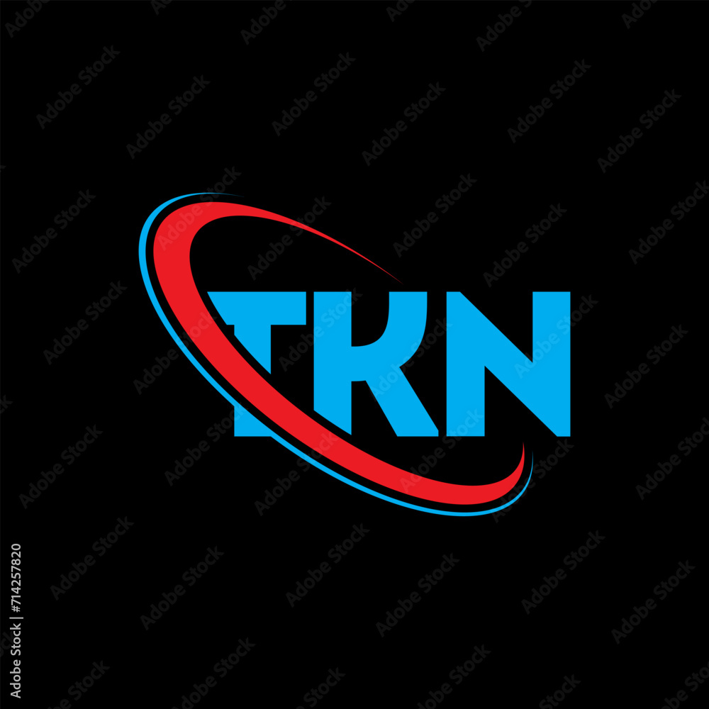 TKN logo. TKN letter. TKN letter logo design. Initials TKN logo linked ...