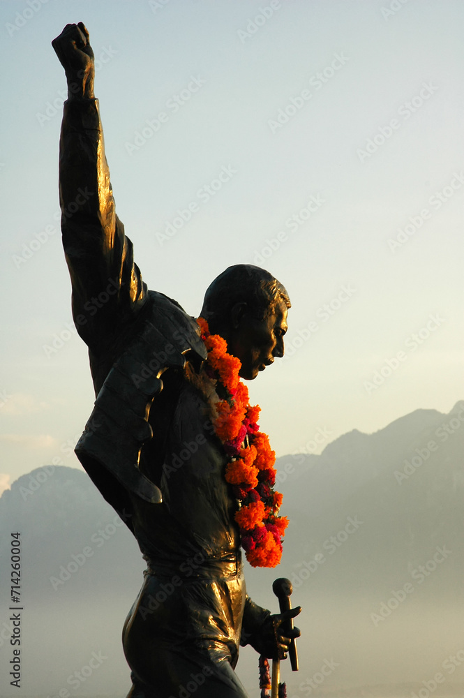 Montreux, Vaud, Switzerland, Europe - Freddie Mercury statue, legendary ...