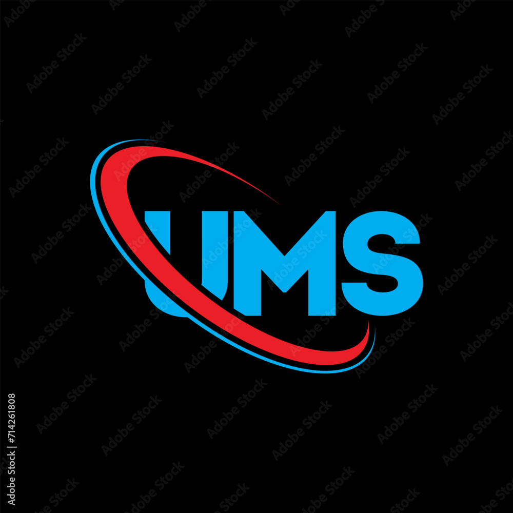 UMS logo. UMS letter. UMS letter logo design. Initials UMS logo linked ...