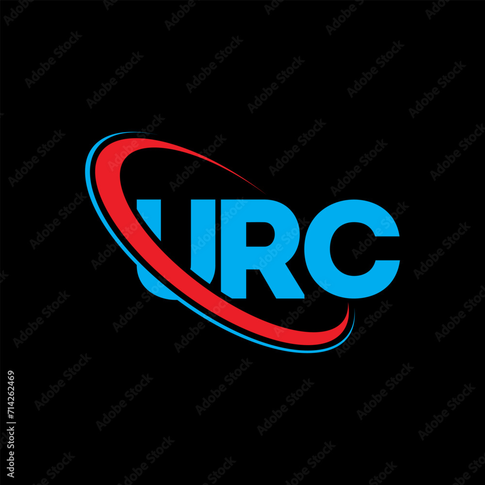 URC logo. URC letter. URC letter logo design. Initials URC logo linked ...