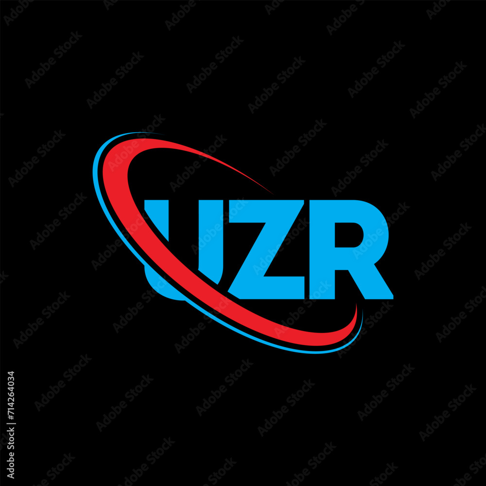 UZR logo. UZR letter. UZR letter logo design. Initials UZR logo linked ...