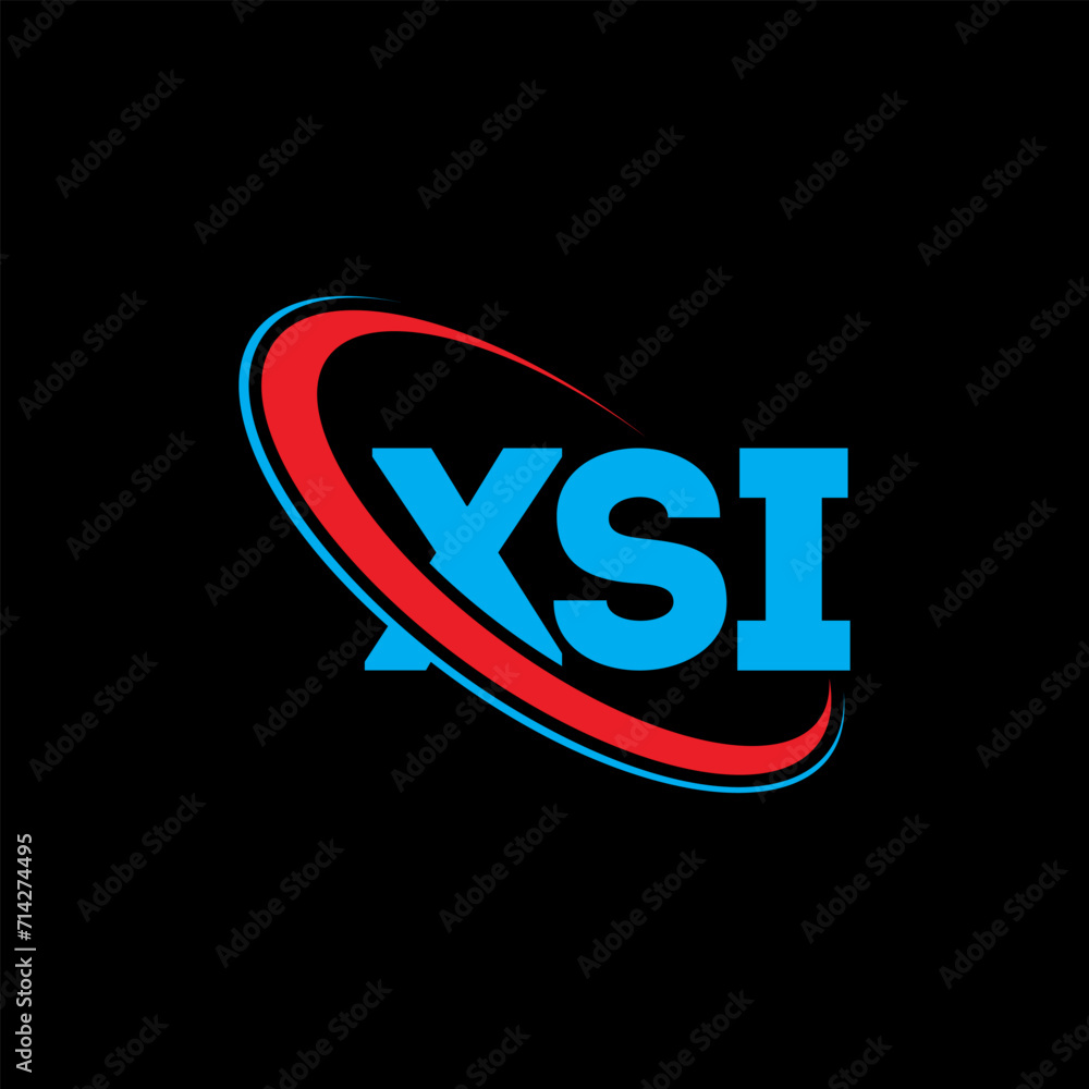 XSI logo. XSI letter. XSI letter logo design. Initials XSI logo linked ...