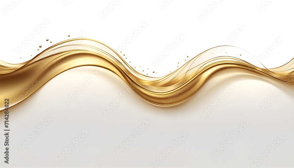 Goldene Wellen, wie honig oder Wasser glänzend in strahlendem gelb ...