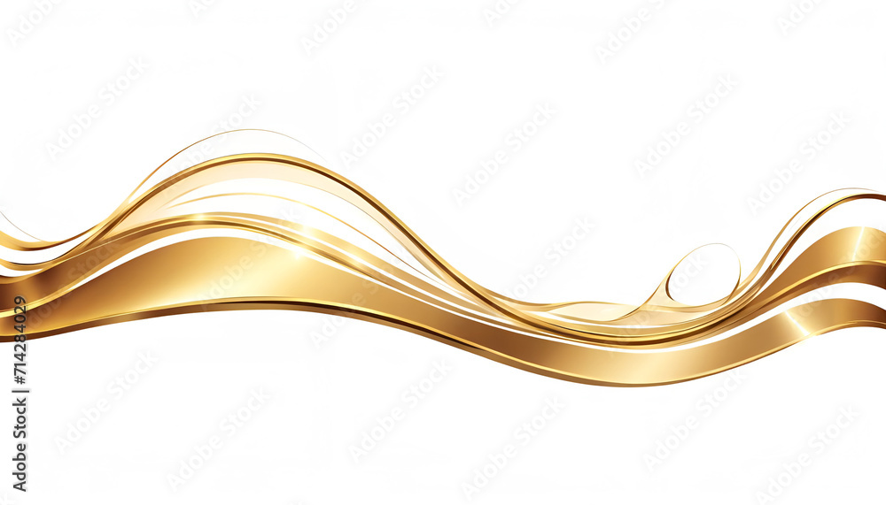 Goldene Wellen, wie honig oder Wasser glänzend in strahlendem gelb ...