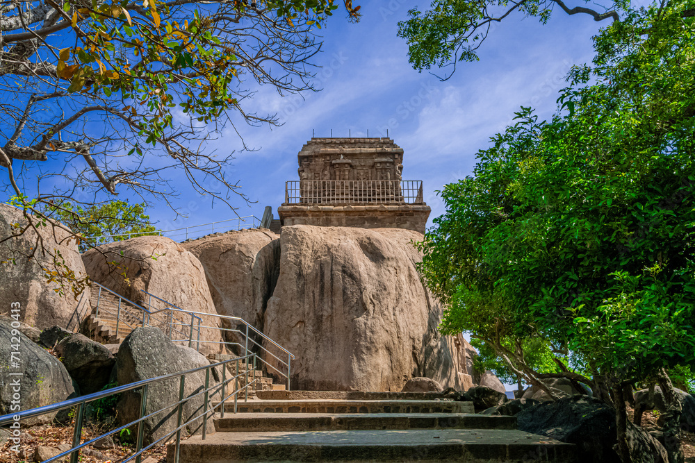 Mahishamardini Rock Cut Mandapa built by Pallavas-Narasimhavarman, Mahendravarman & rajasimha ...