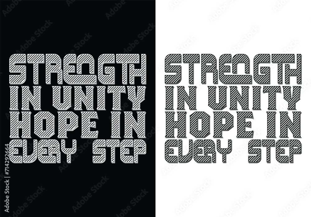 Strength in Unity, Hope in Every Step typography design. World Cancer ...