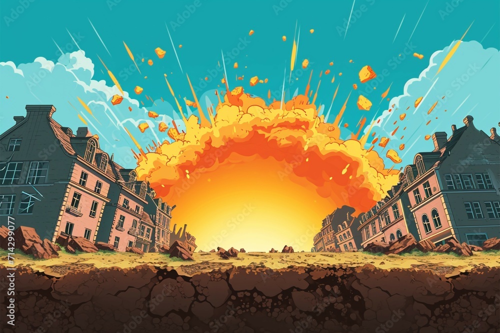 Catastrophic concept vector design illustrating earthquake natural ...