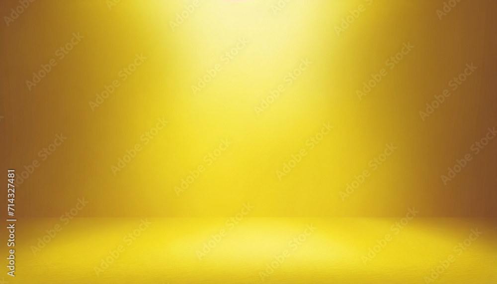 yellow background abstract with light bright white color 3d room studio ...