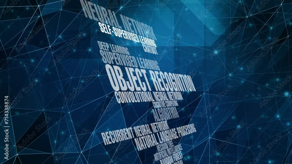 Autonomous artificial intelligence and connected lines exploring technology of machine learning ...