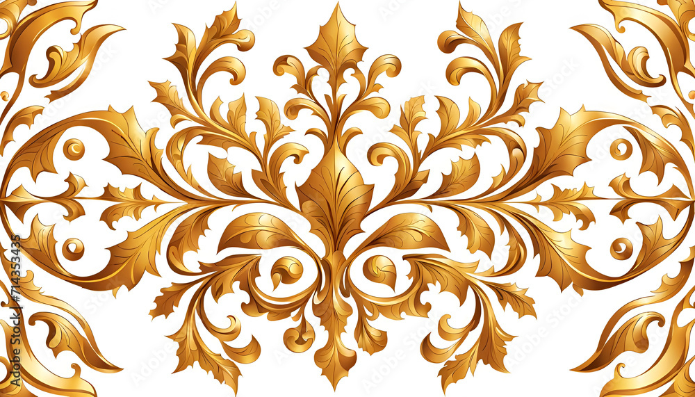 florales gold Muster victorianisch retro barock wie natürliche edle ...