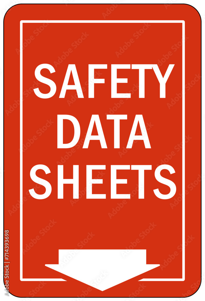 Safety data sheet and material safety data sheet sign Stock Vector ...