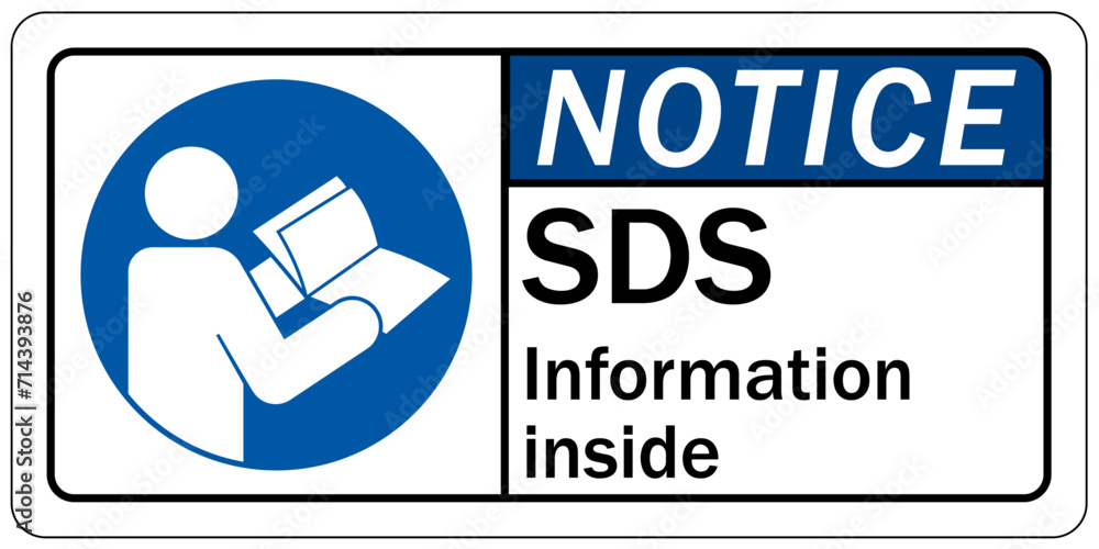 Safety data sheet and material safety data sheet sign Stock Vector ...