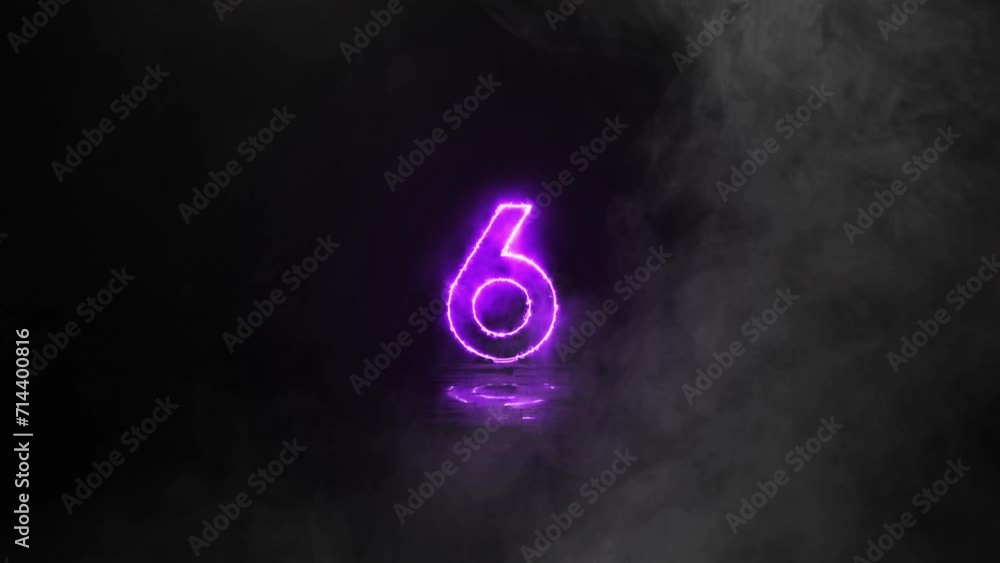 Vidéo Stock Top 10 neon countdown timer. Countdown from ten to one ...